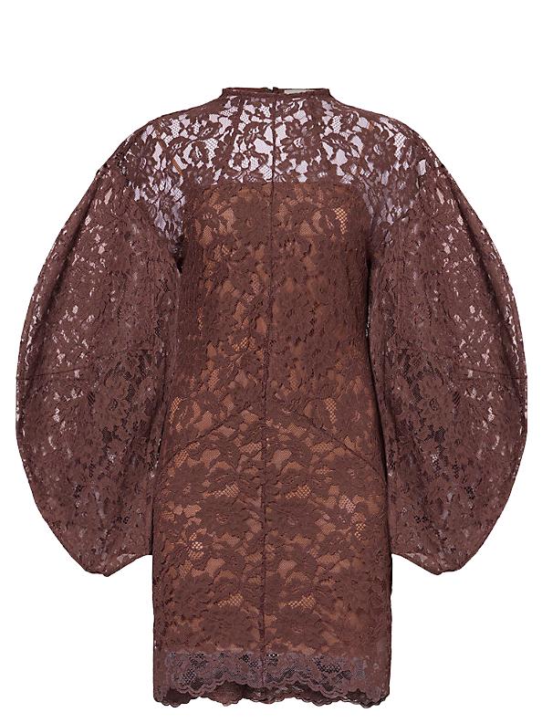 DE LA VALI De La Vali Airam Balloon-Sleeve Lace Mini Dress